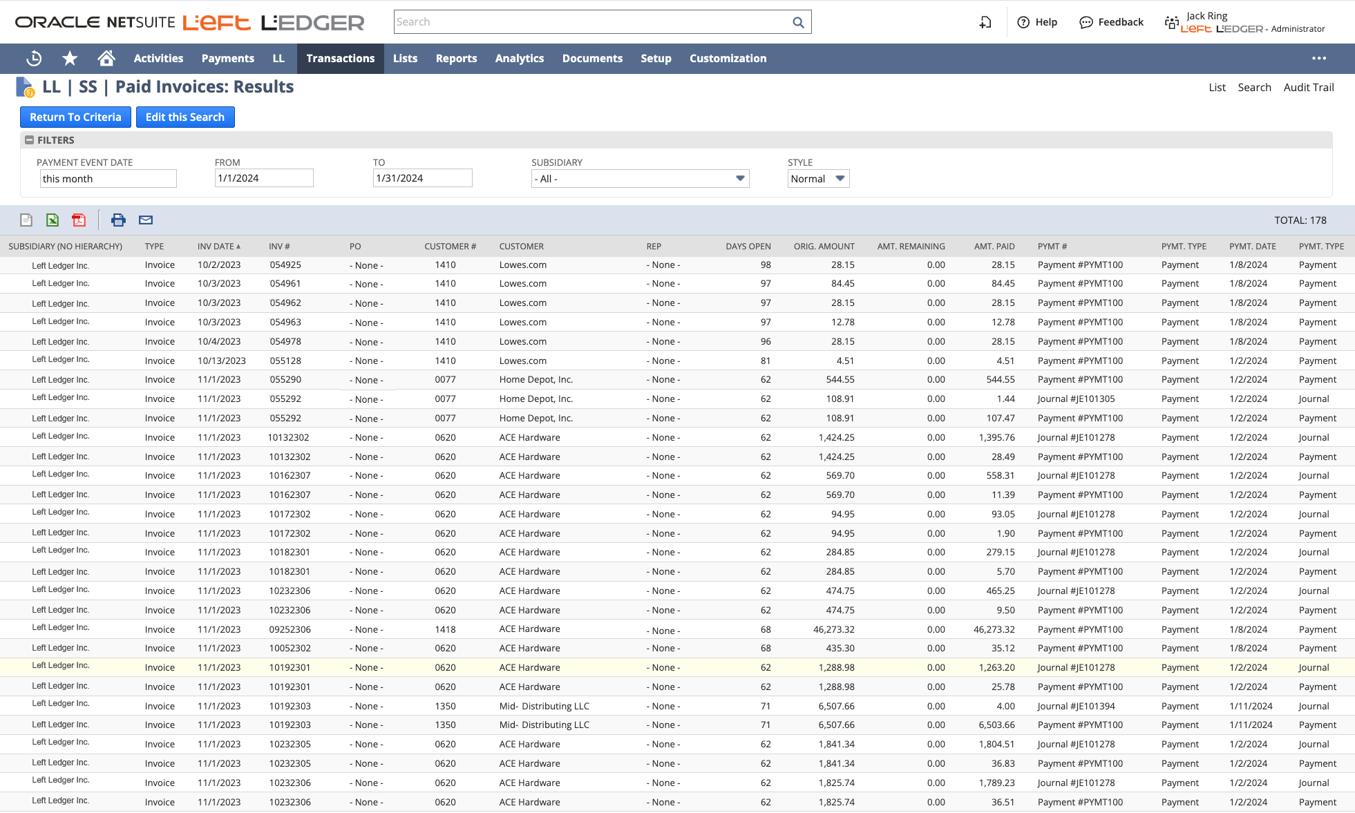 Creating a NetSuite Saved Search for Tracking Invoice Payments in a Specific Month